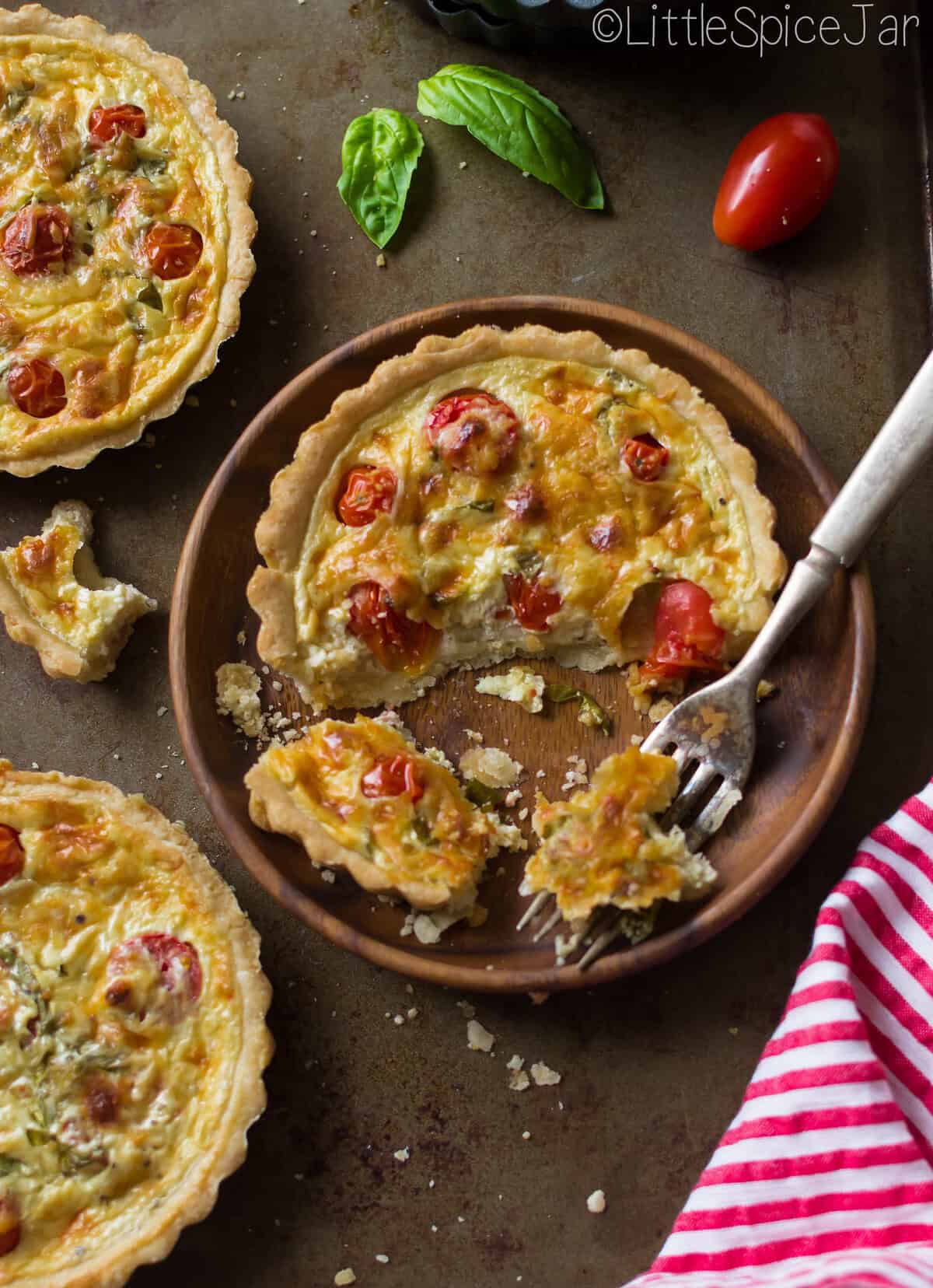 Quick & Easy Tomato Basil Tart Recipe | Little Spice Jar