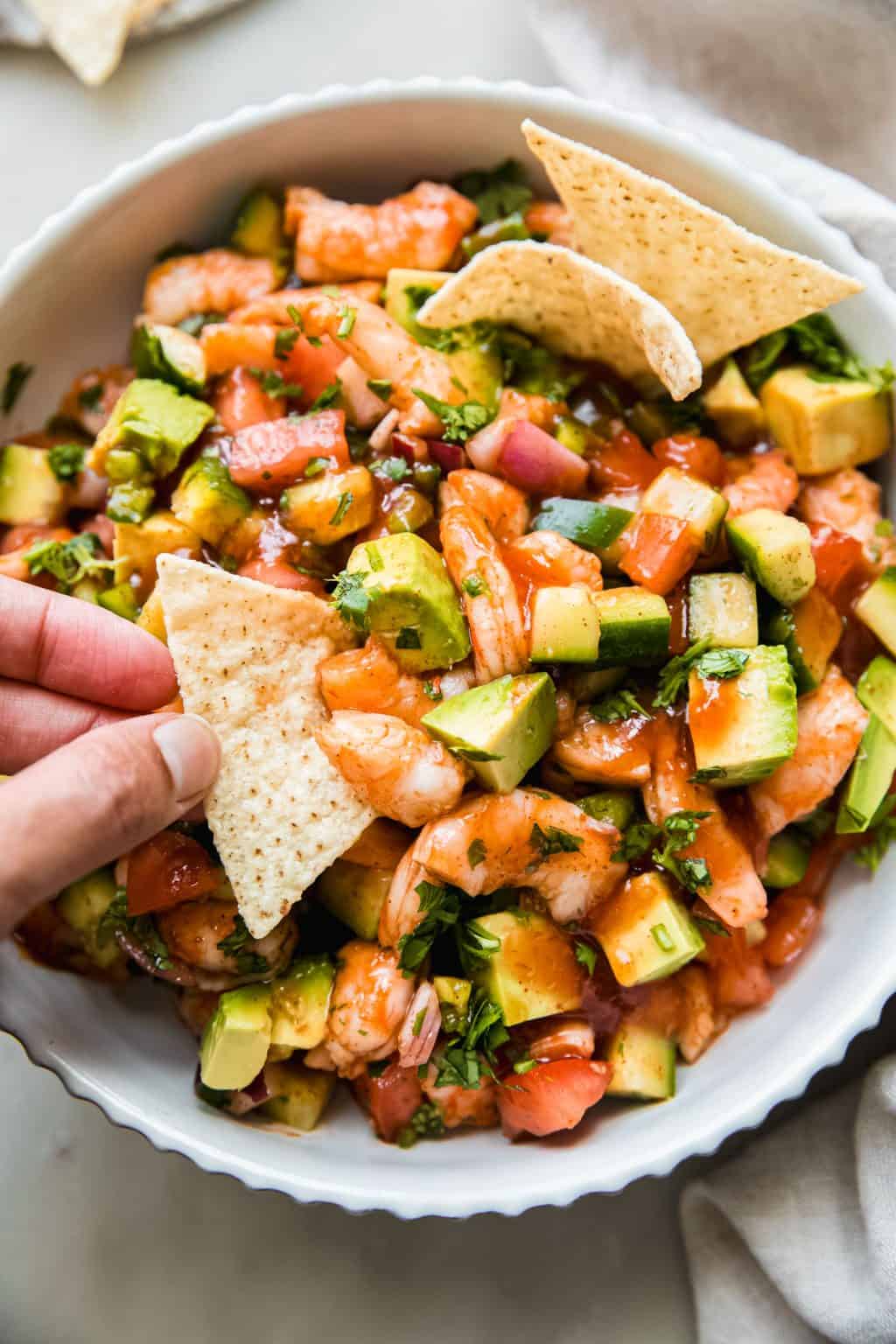 Mexican Shrimp Cocktail Recipe (+ in Avocados!) | Little Spice Jar
