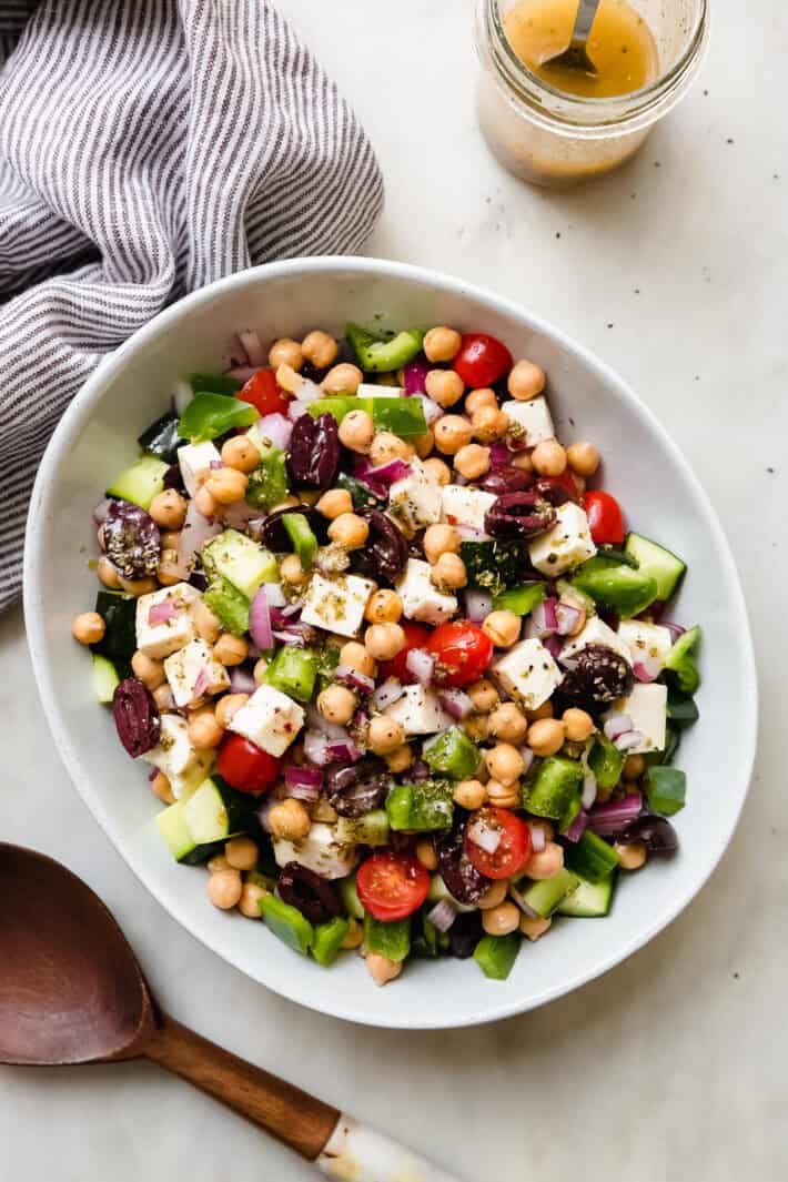 Marinated Feta Greek Salad Recipe Little Spice Jar Marinated Feta Greek Salad Recipe Little Spice Jar