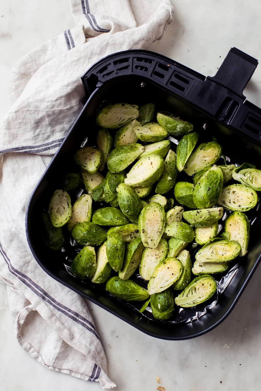 Cacio E Pepe Brussels Sprouts (Air Fryer + Oven) Recipe - Little Spice Jar