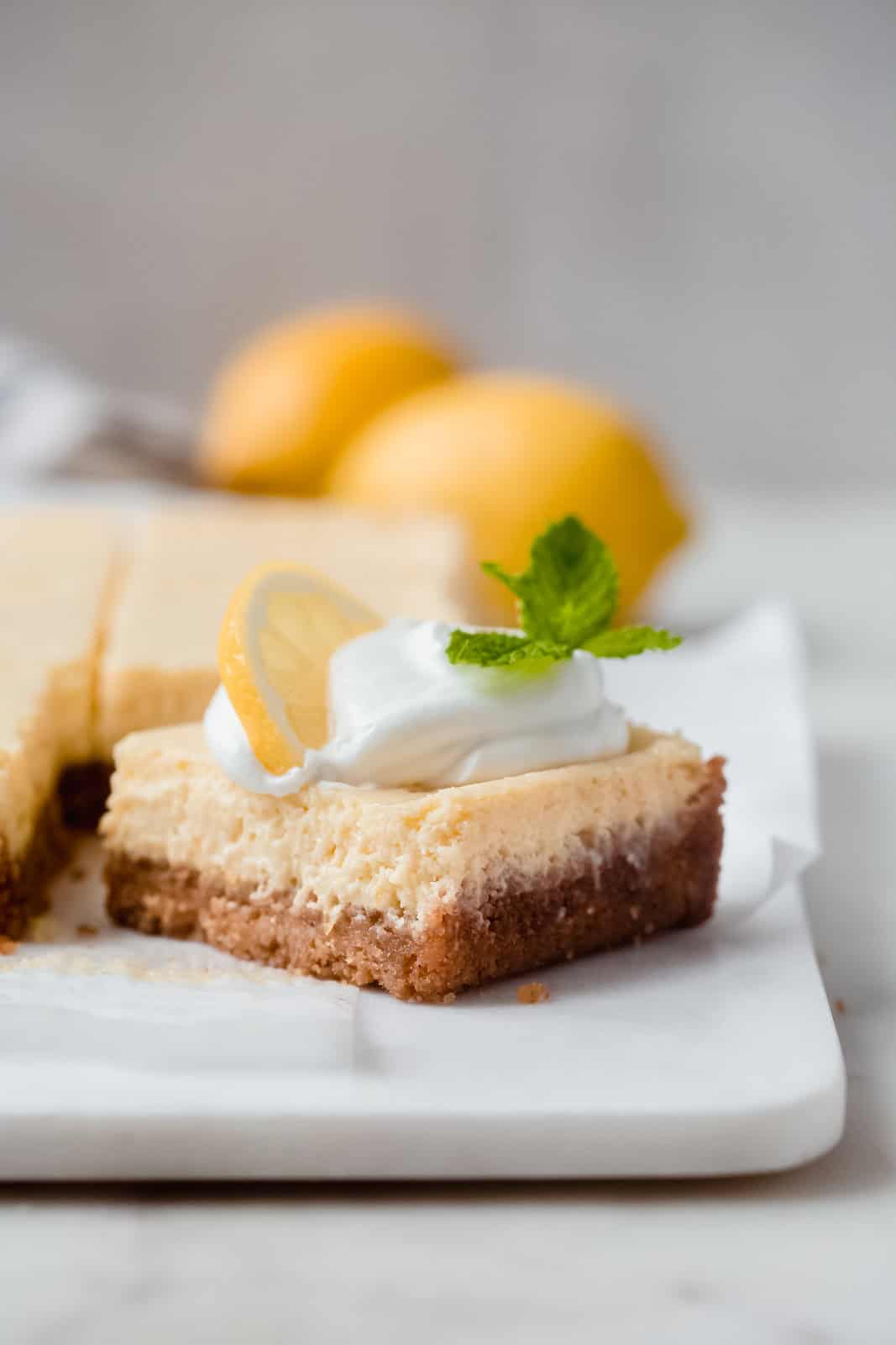 Pucker-up Creamy Lemon Squares Recipe | Little Spice Jar