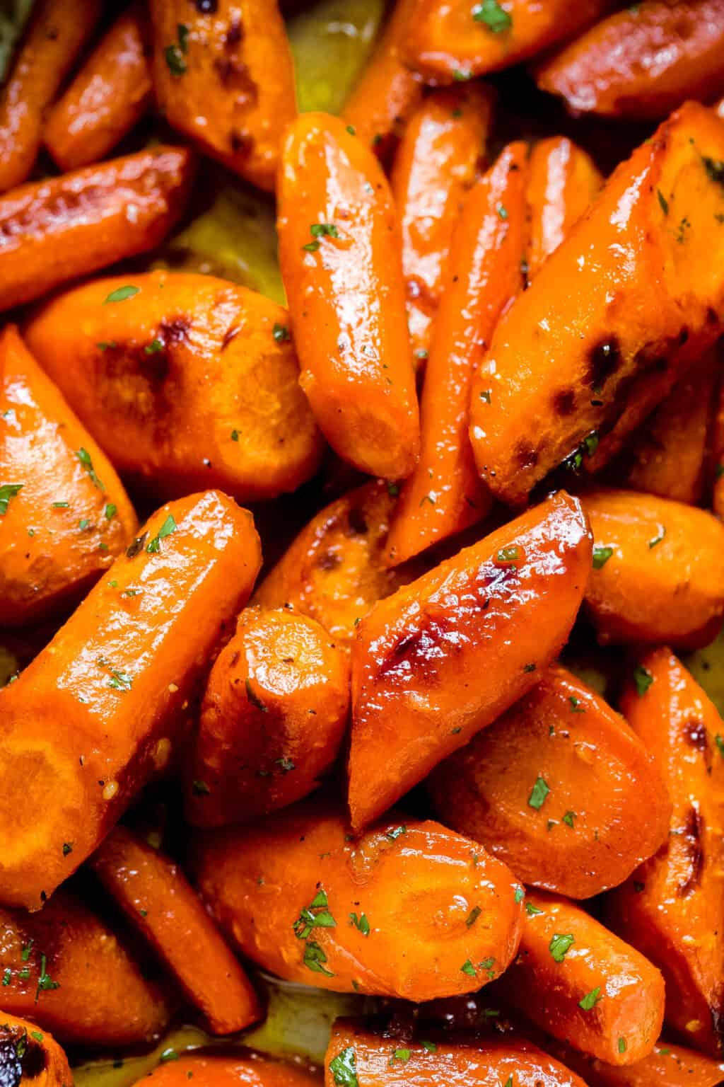 Golden Brown Garlic Butter Roasted Carrots Recipe | Little Spice Jar