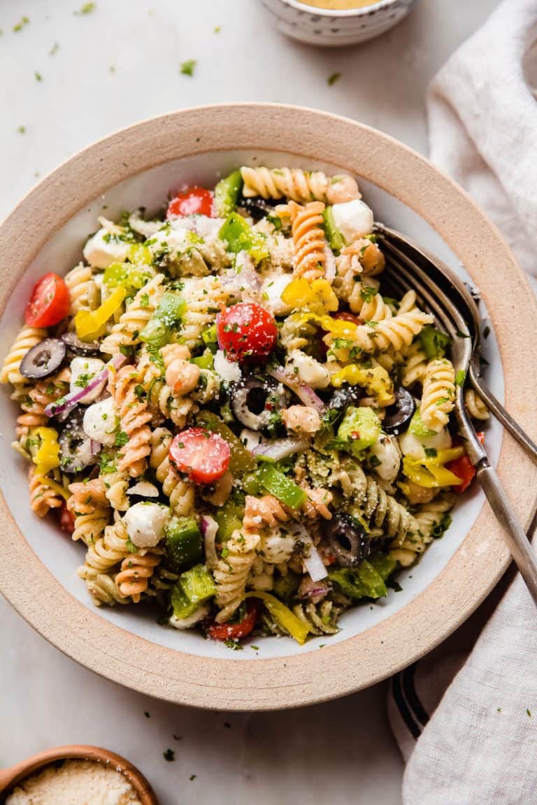 Zesty Italian Pasta Salad (Potluck Salad) Recipe - Little Spice Jar