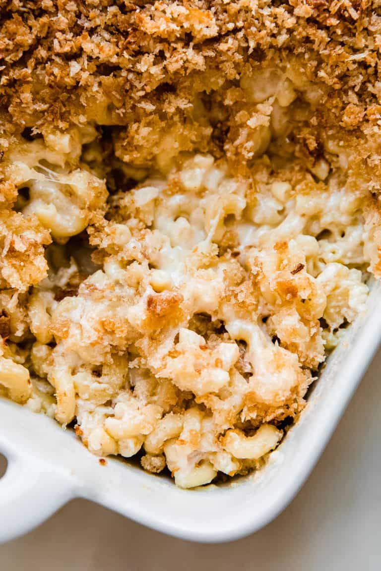 Gruyere Mac and Cheese with French Onion Crust Recipe | Little Spice Jar