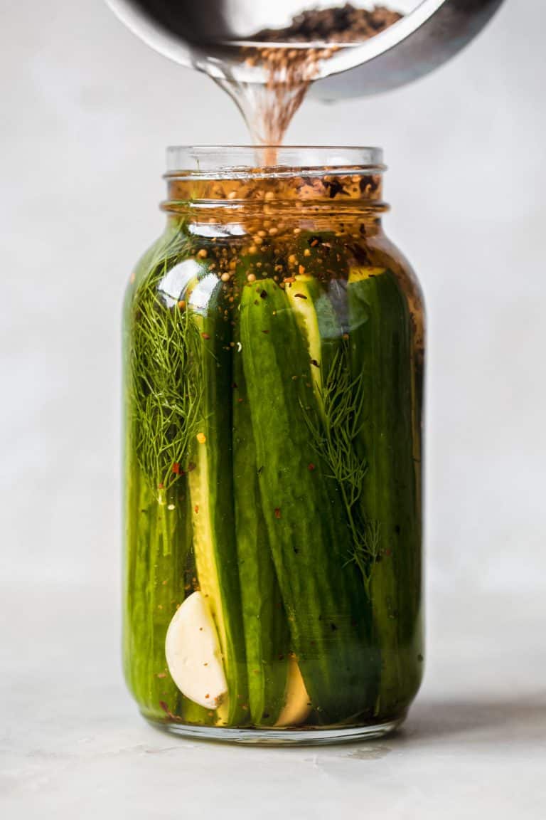 Refrigerator Pickles Recipe (2 Ways!) | Little Spice Jar