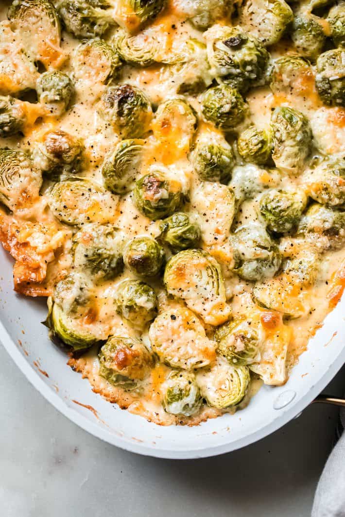 Creamy Brussels Sprouts Recipe (Au Gratin) |Little Spice Jar