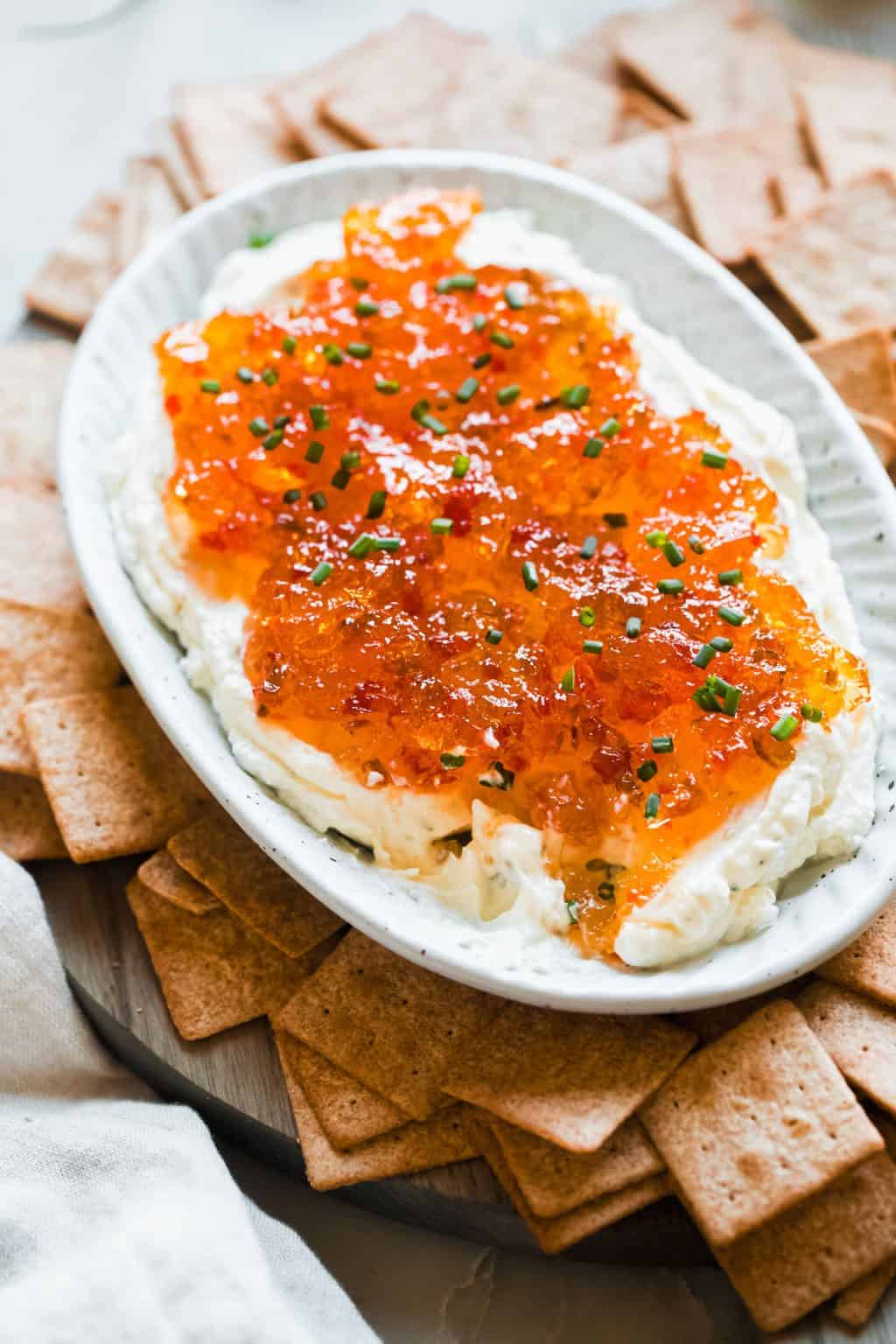 Easiest Pepper Jelly Cheese Dip - Little Spice Jar
