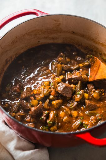 Bamya Recipe (Middle Eastern Okra Stew) | Little Spice Jar