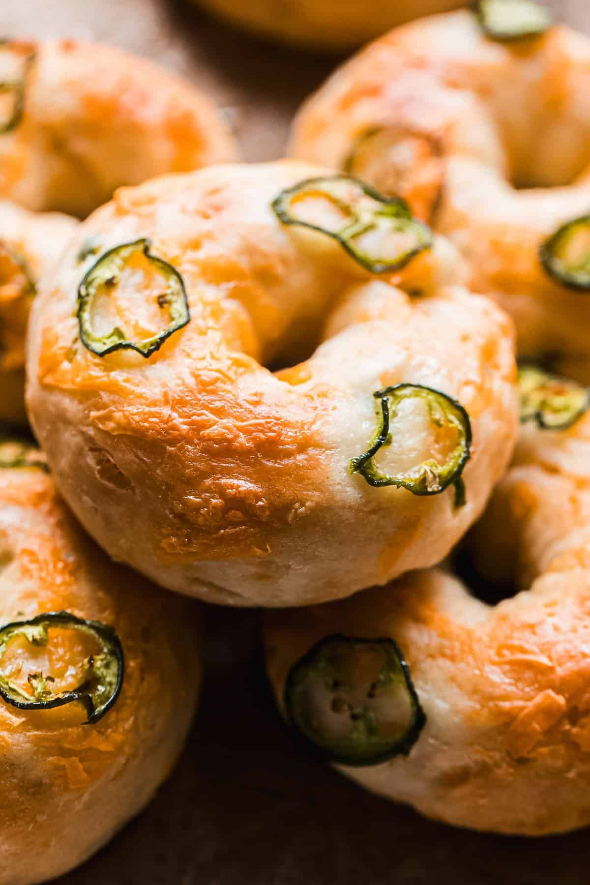 Protein Jalapeño Bagels with Cheddar Cheese Recipe | Little Spice Jar