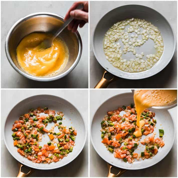 Huevos a la Mexicana (Mexican Scrambled Eggs) - Little Spice Jar