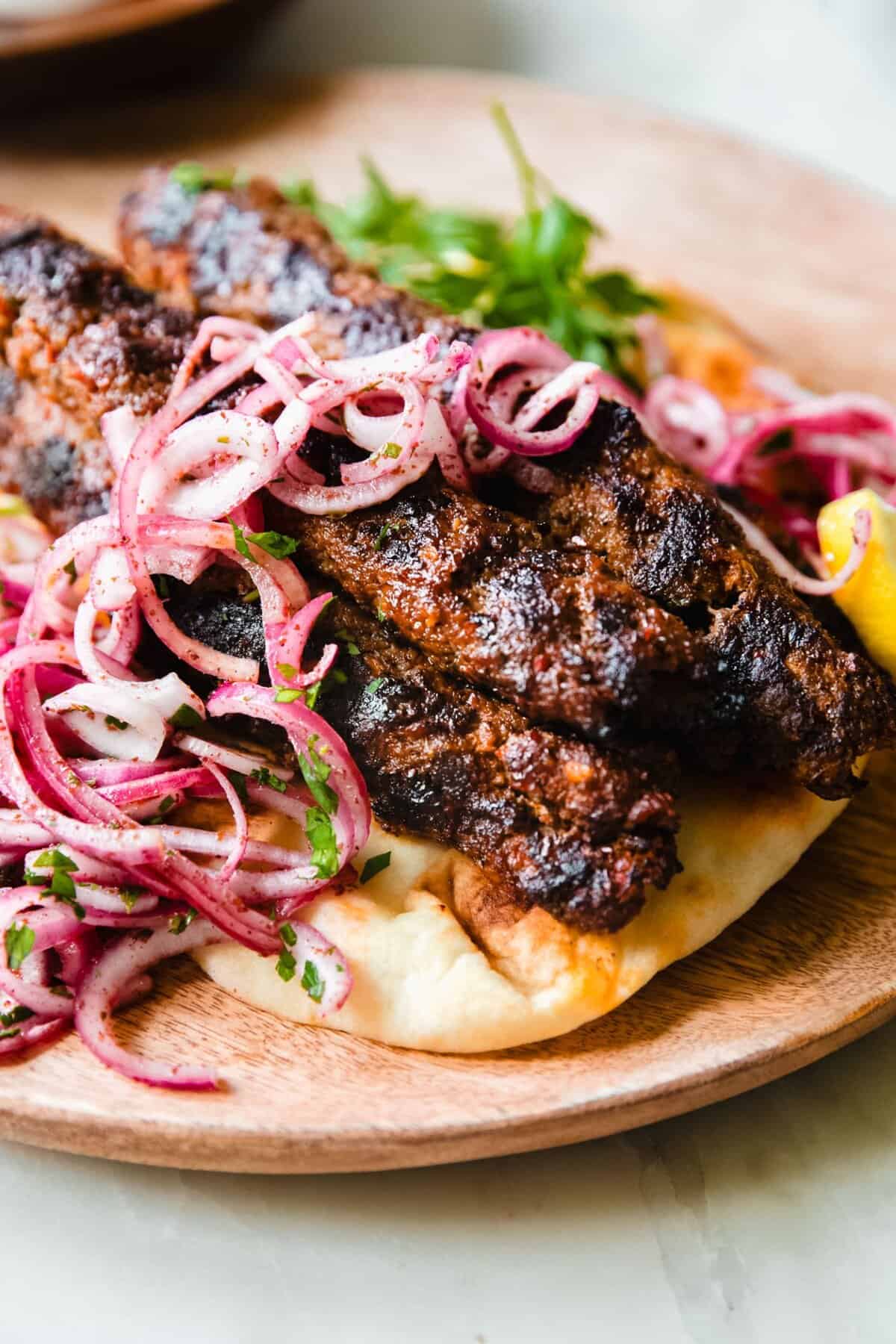 Adana Kebab Recipe with Sumac Onions | Little Spice Jar