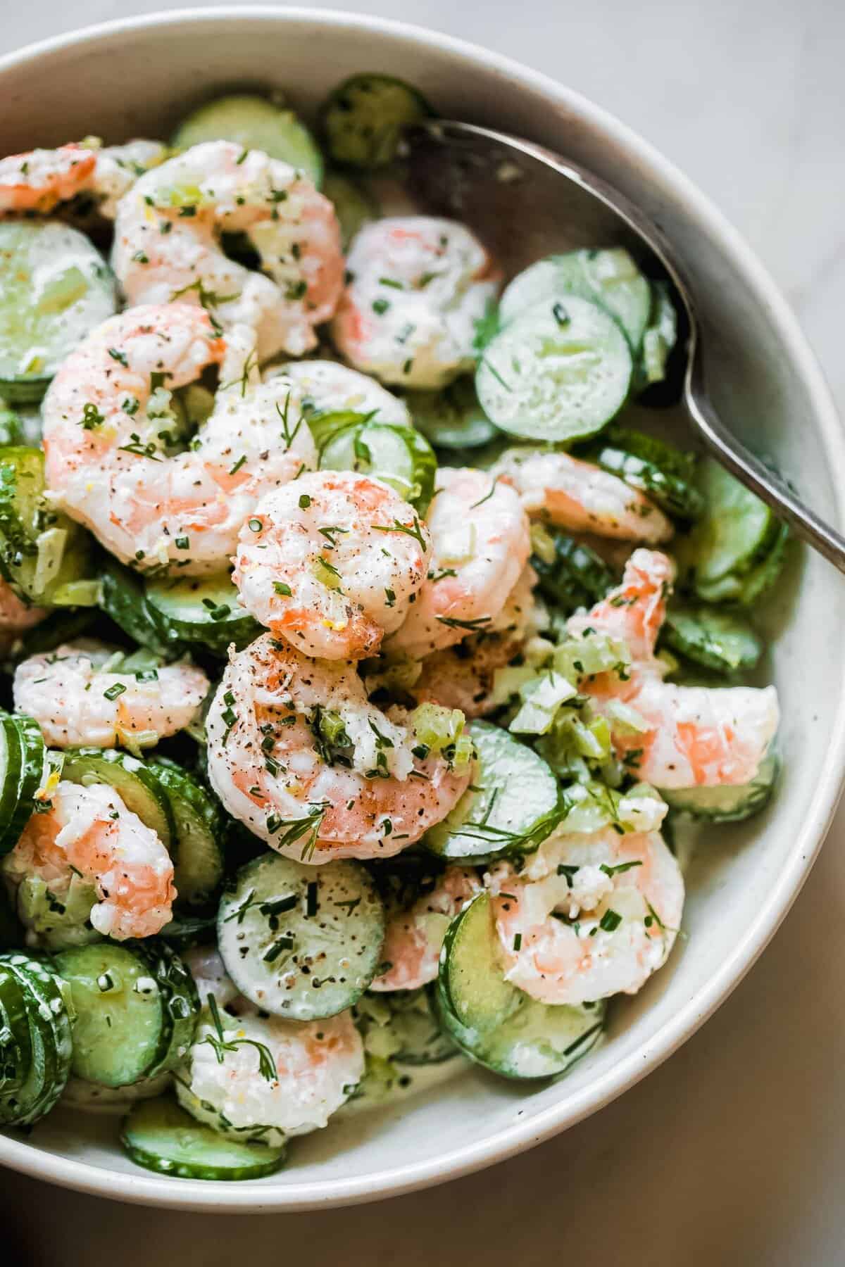 Cucumber and Shrimp Salad Recipe | Little Spice Jar