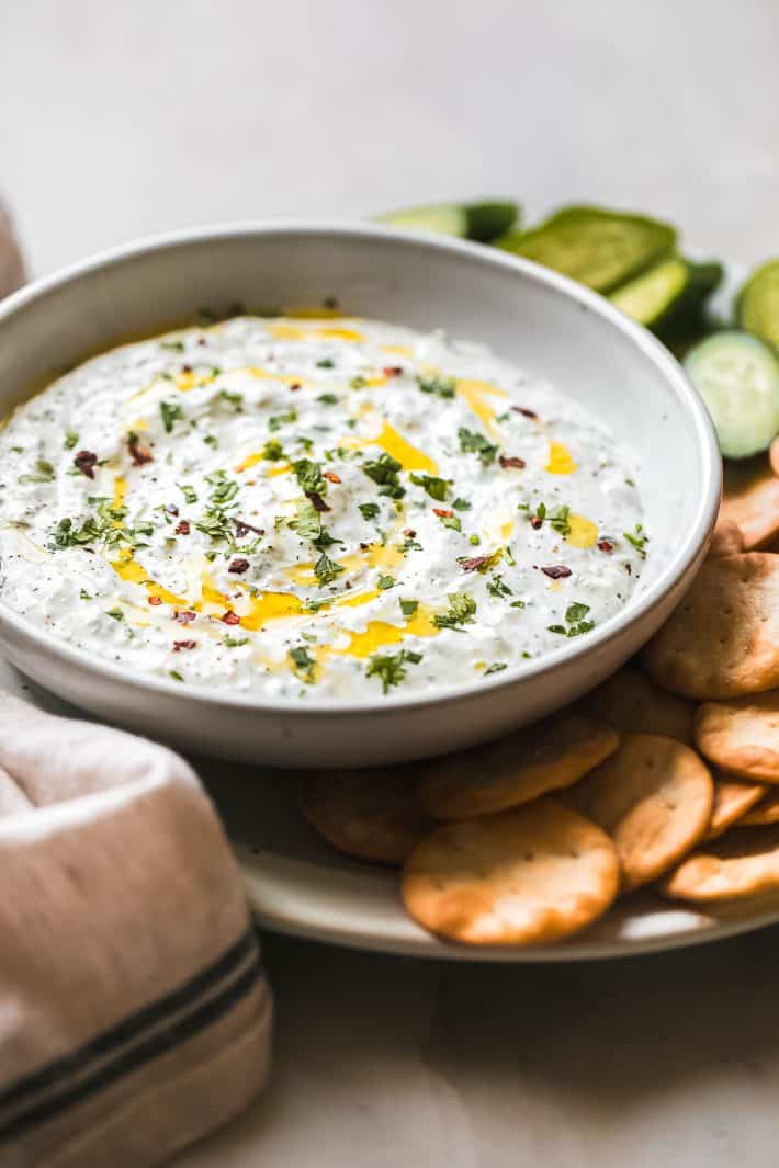 Labneh Dip Recipe with Roasted Jalapeño | Little Spice Jar